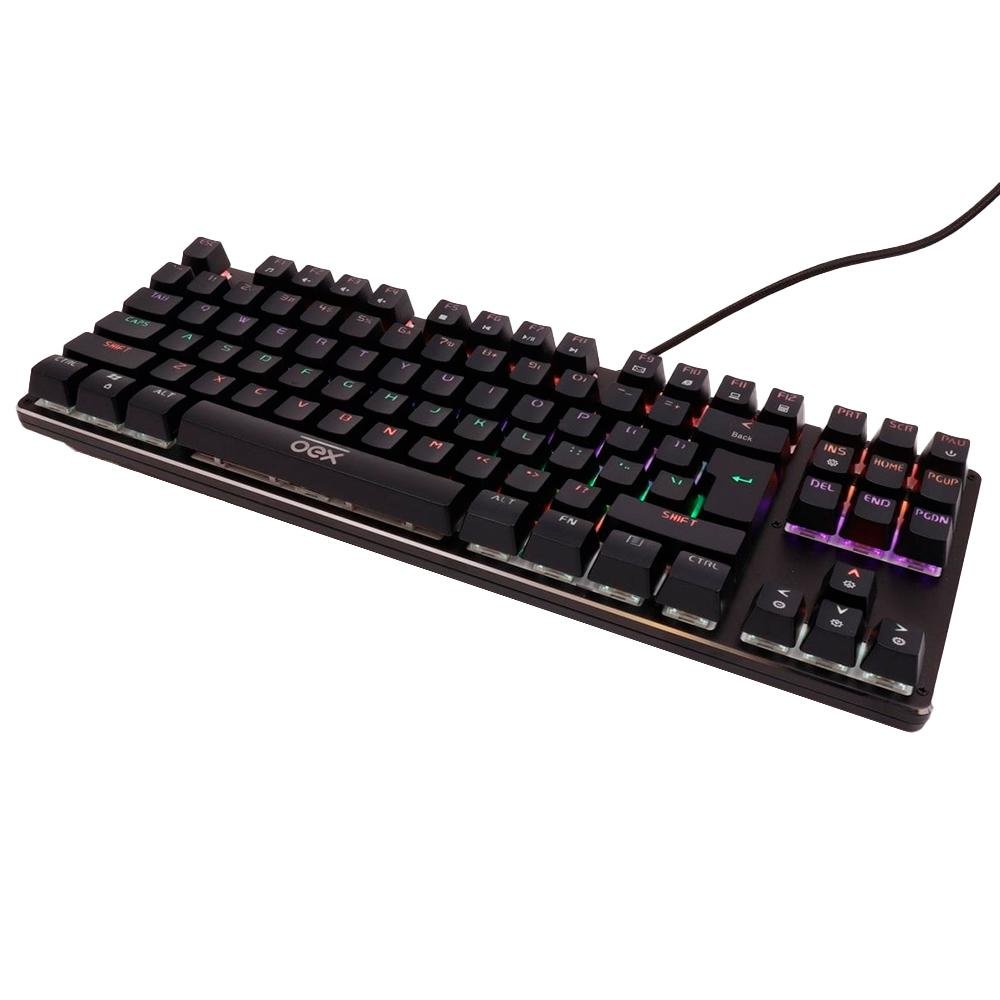 Teclado Gamer Oex Game Spectrum Reloaded, LED, Switch Outemu Blue ...