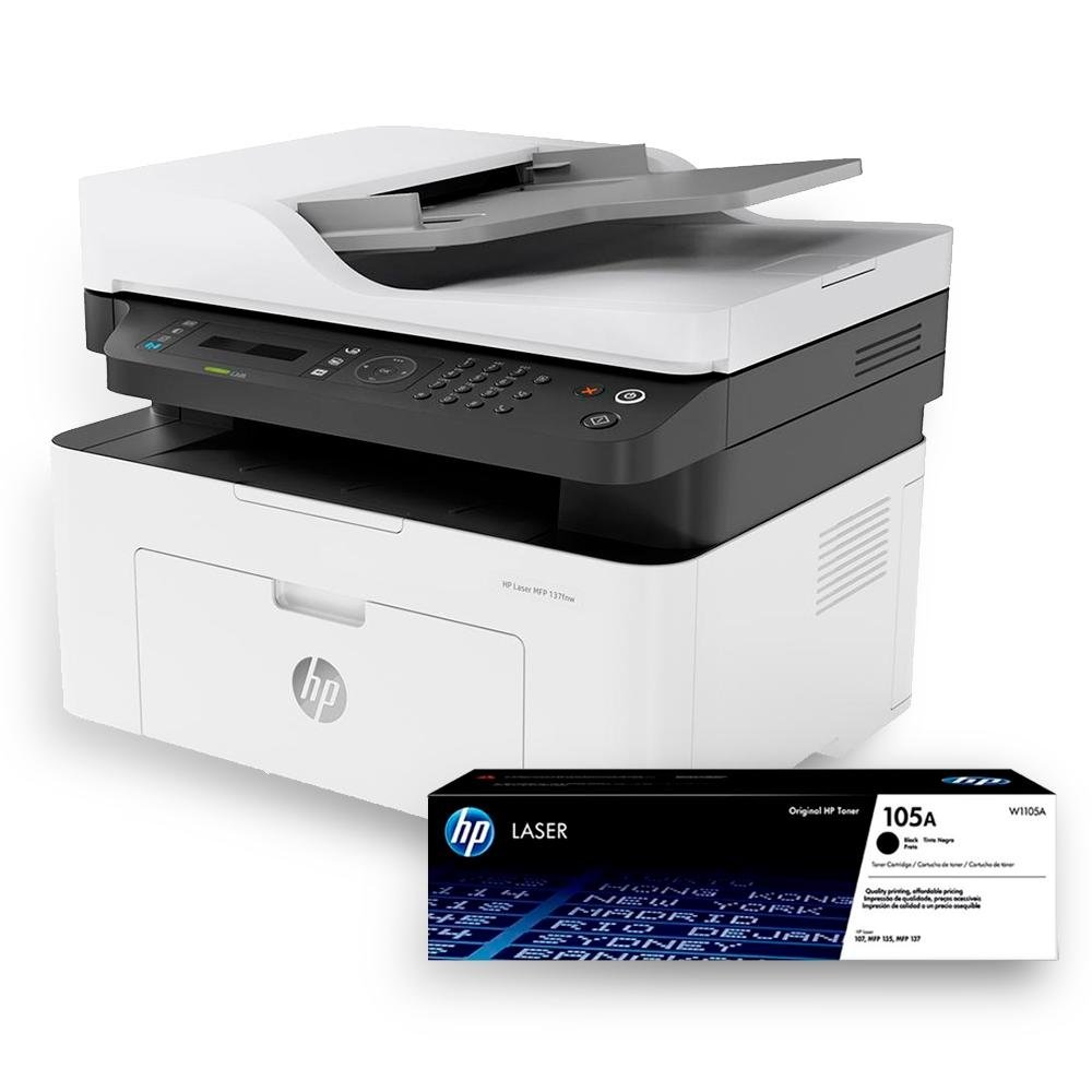 Kit Multifuncional HP Laserjet M137FNW, Laser, Mono, Wi-Fi, 110V ...