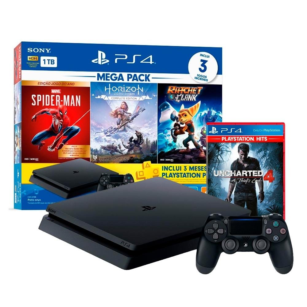 Console PlayStation 4 Mega Pack 15 + Horizon Zero Dawn + Marvel's ...