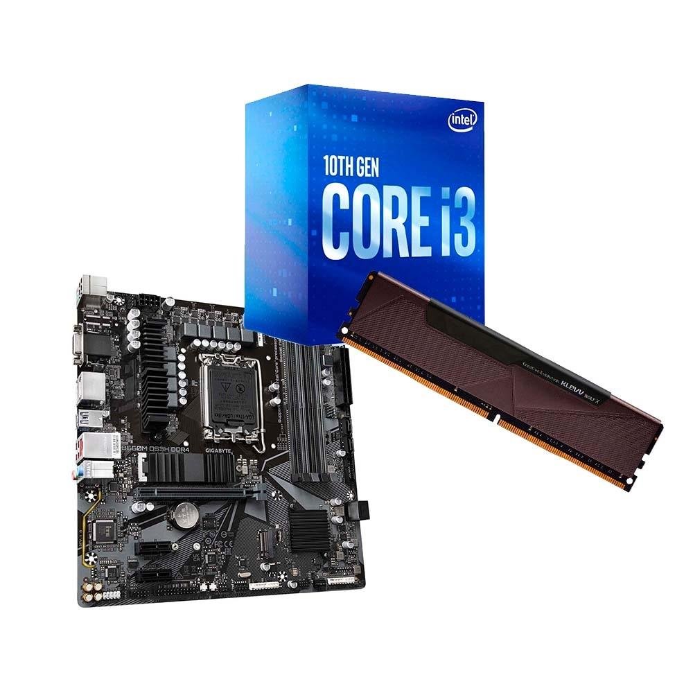Kit Processador Intel Core i3-10100 + Placa Mãe Gigabyte B660M DS3H ...