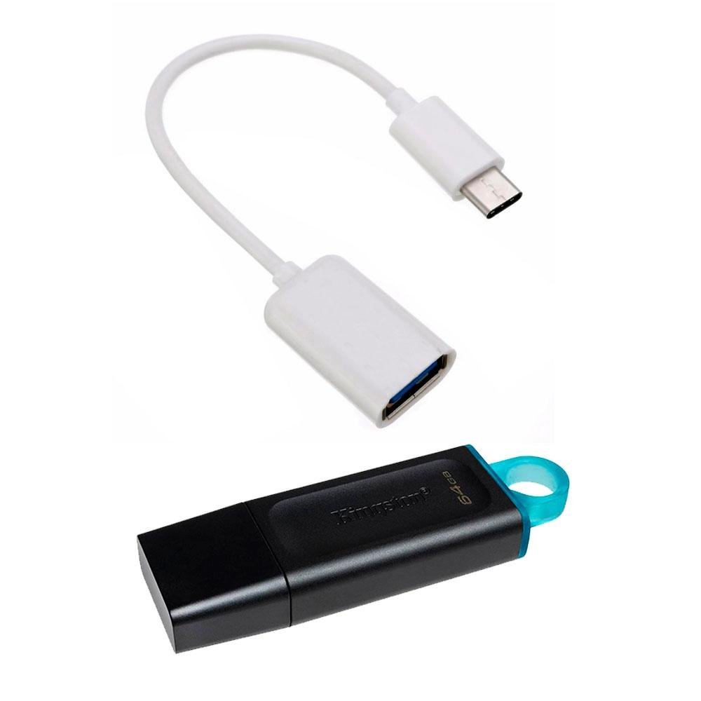 Kit - Pen Drive DataTraveler Exodia 64GB Kingston USB 3.2, Preto/Azul ...