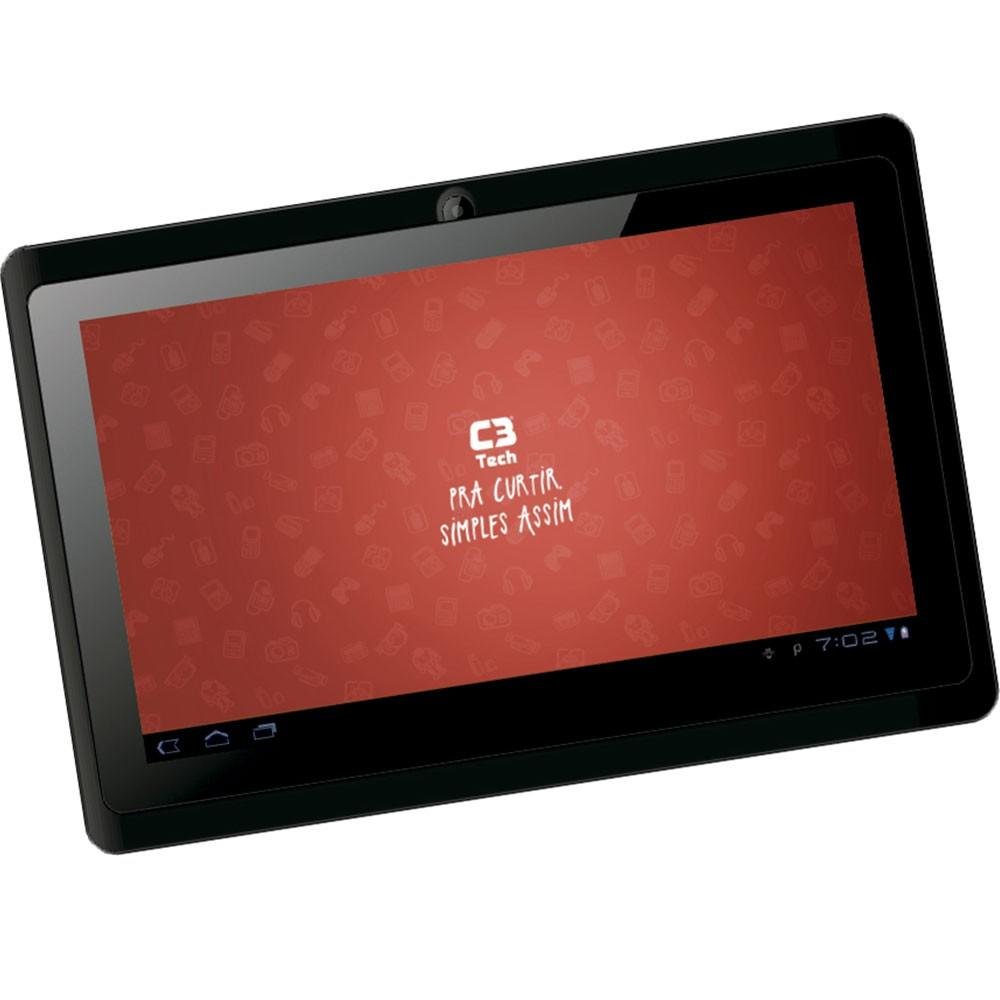 Tablet C3Tech PC 7´ , Wi-FI, TB-750WB, Bluetooth Preto