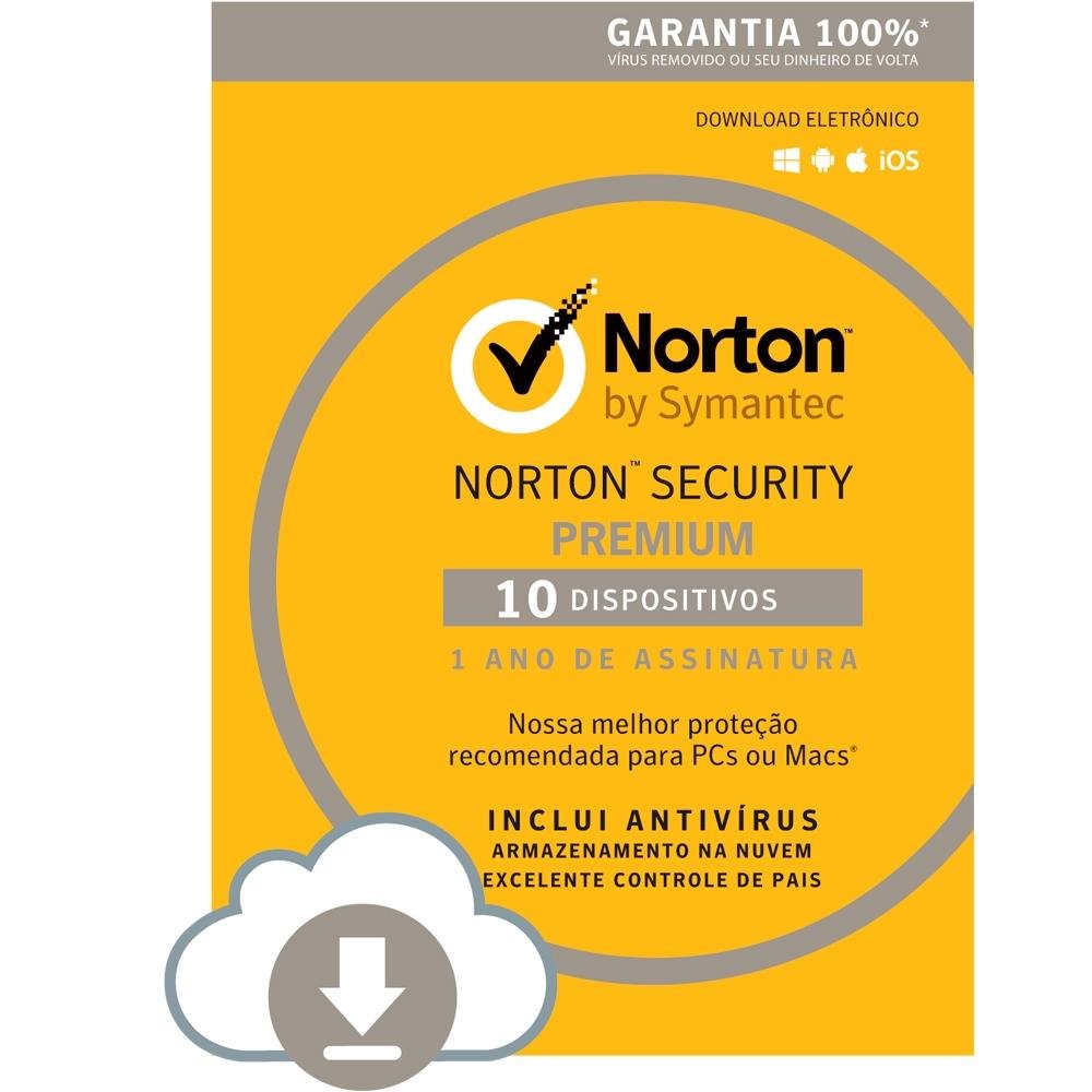 Norton Security 10 Dispositivos 12 Meses - Digital para download
