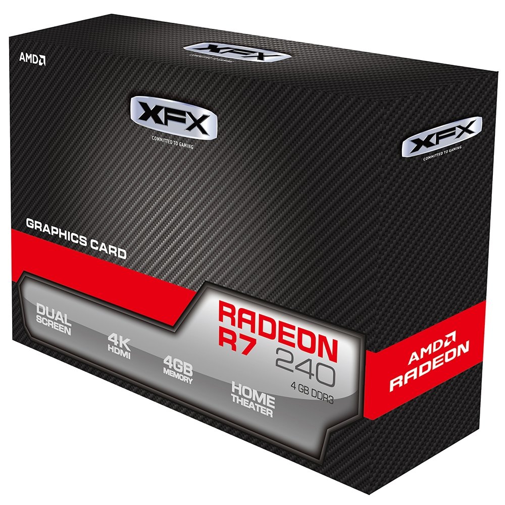 Placa de Vídeo XFX AMD Radeon R7 240 - R7-240A-4NFR | KaBuM!