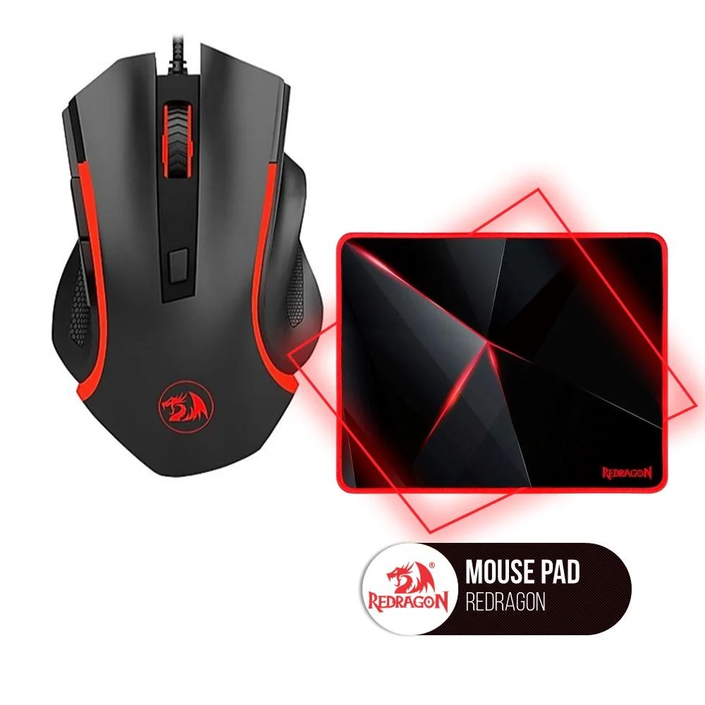Kit Gamer Redragon Mouse Nothosaur M606 Mousepad