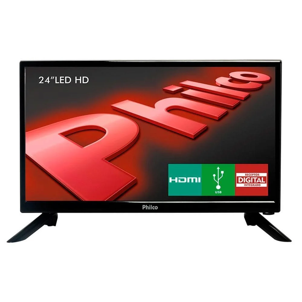 TV LED Philco 24 Polegadas HD Bivolt PH24N91D