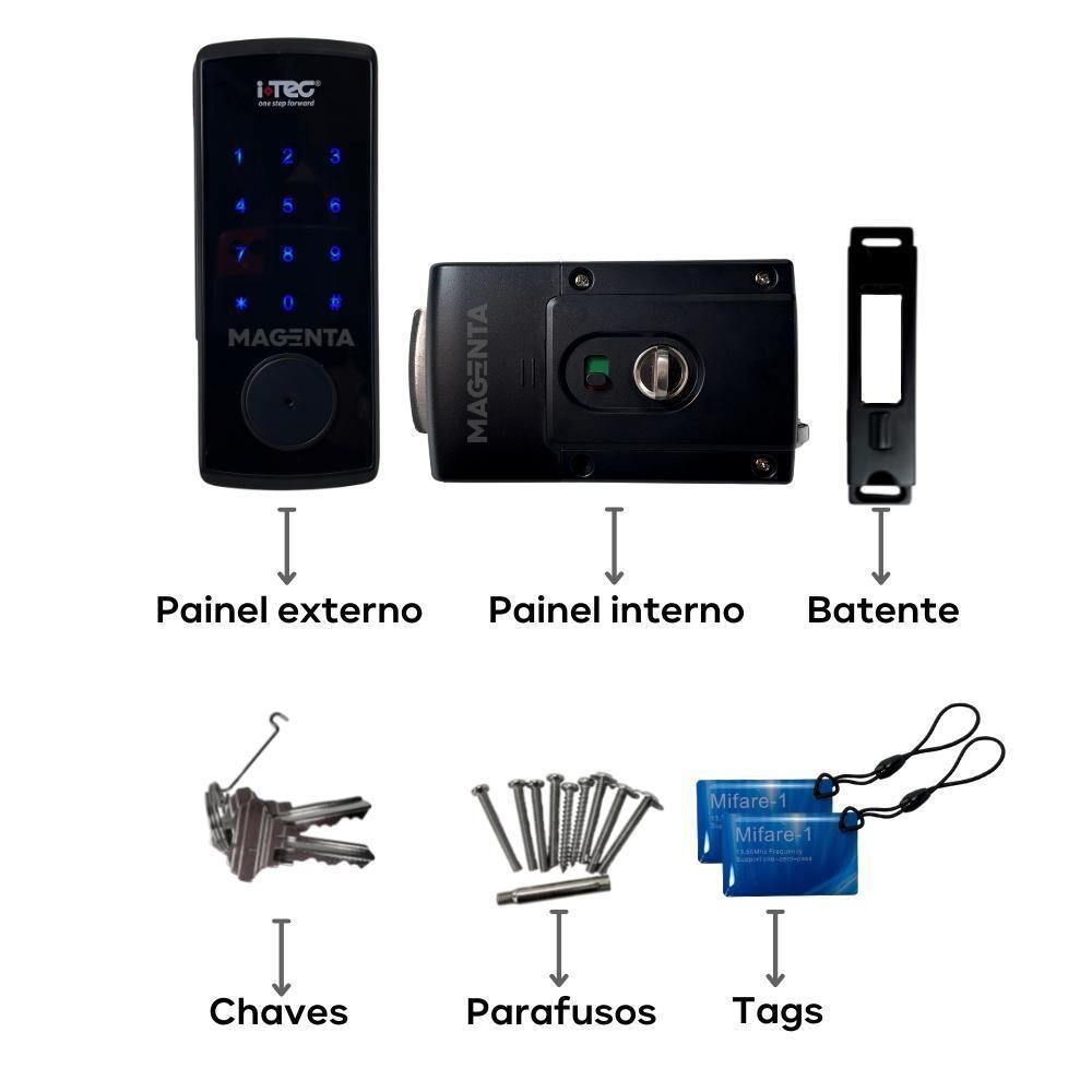 Fechadura Digital Itec imcode 3, Preto | KaBuM!