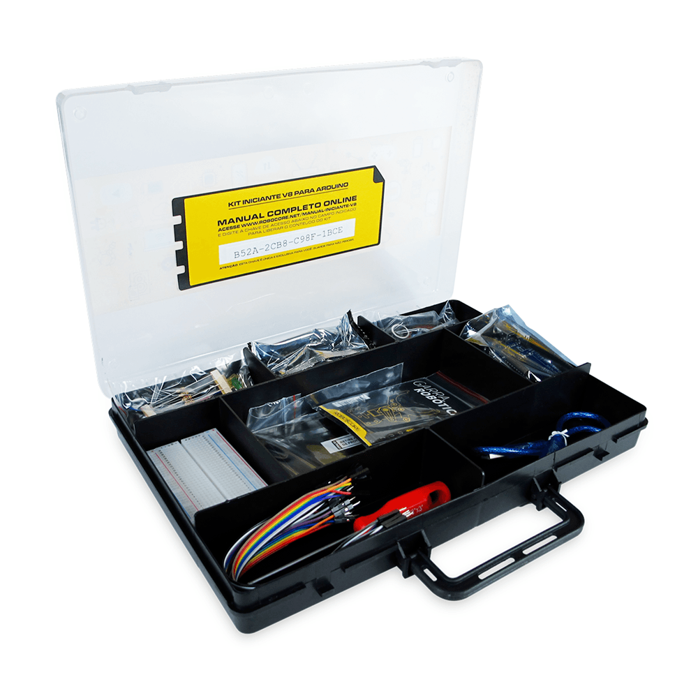 Kit Iniciante V8 Robocore Para Arduino Com Blackboard | KaBuM!