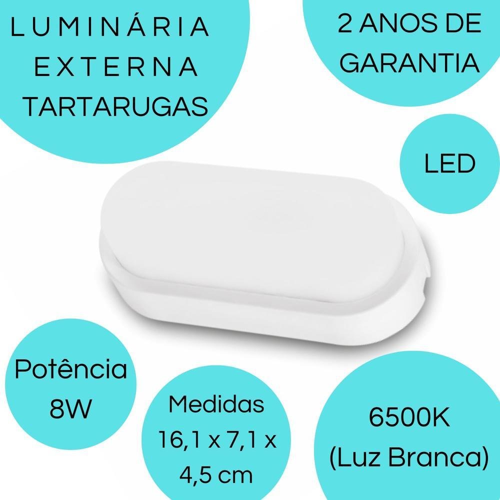 5 Arandela Tartaruga G-Light LED, 8W/15W, Ip65 | KaBuM!