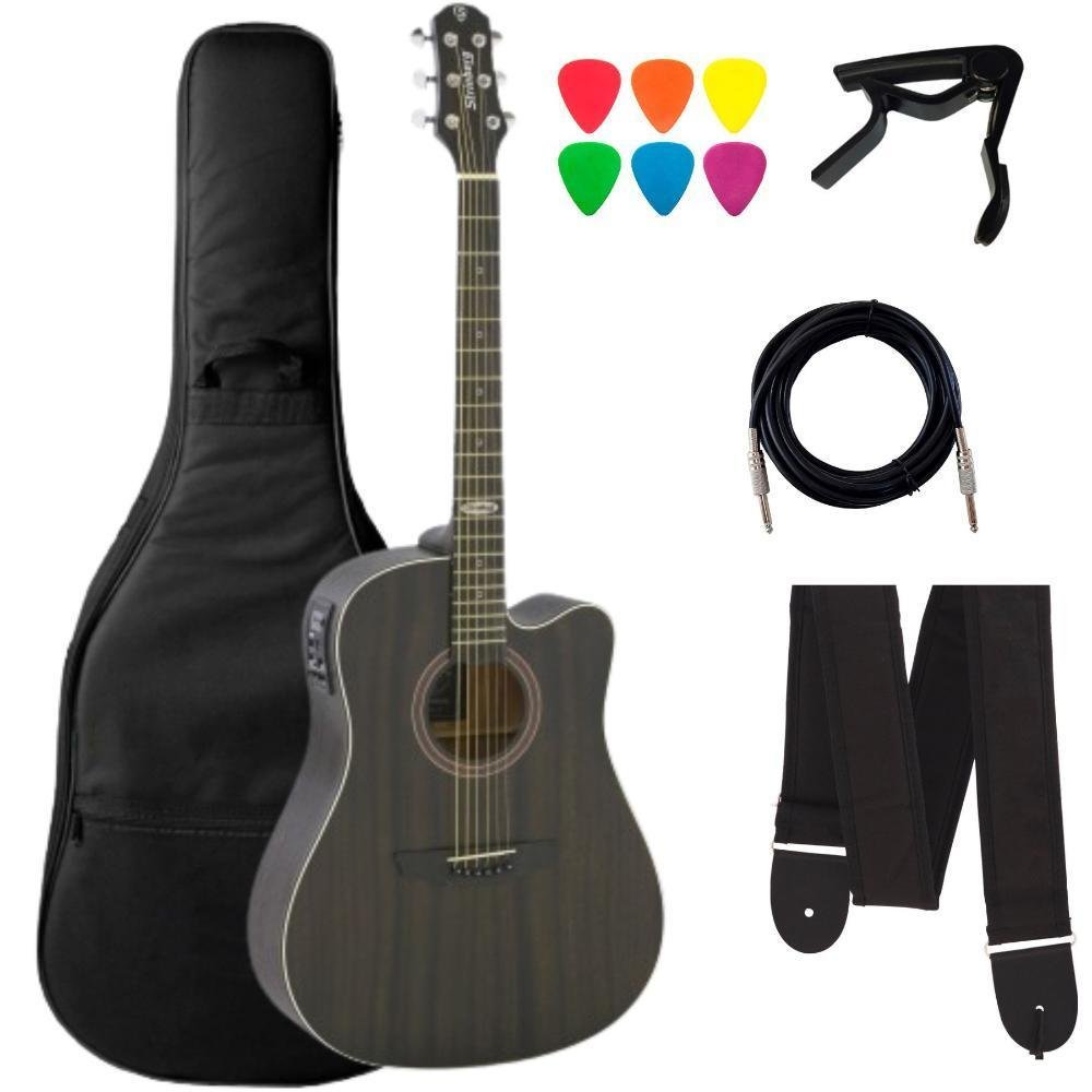 Kit Violão Strinberg Elétrico Sd200 + Acessórios| KaBuM!
