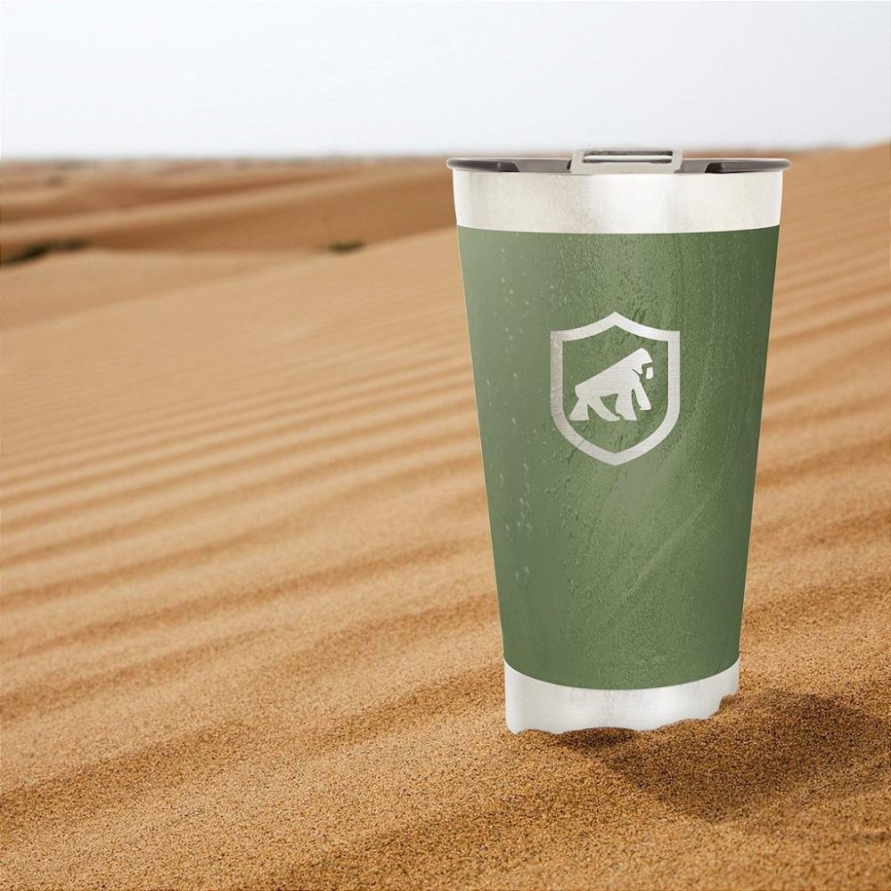 Copo Dual Therme Verde Militar Gshield KaBuM