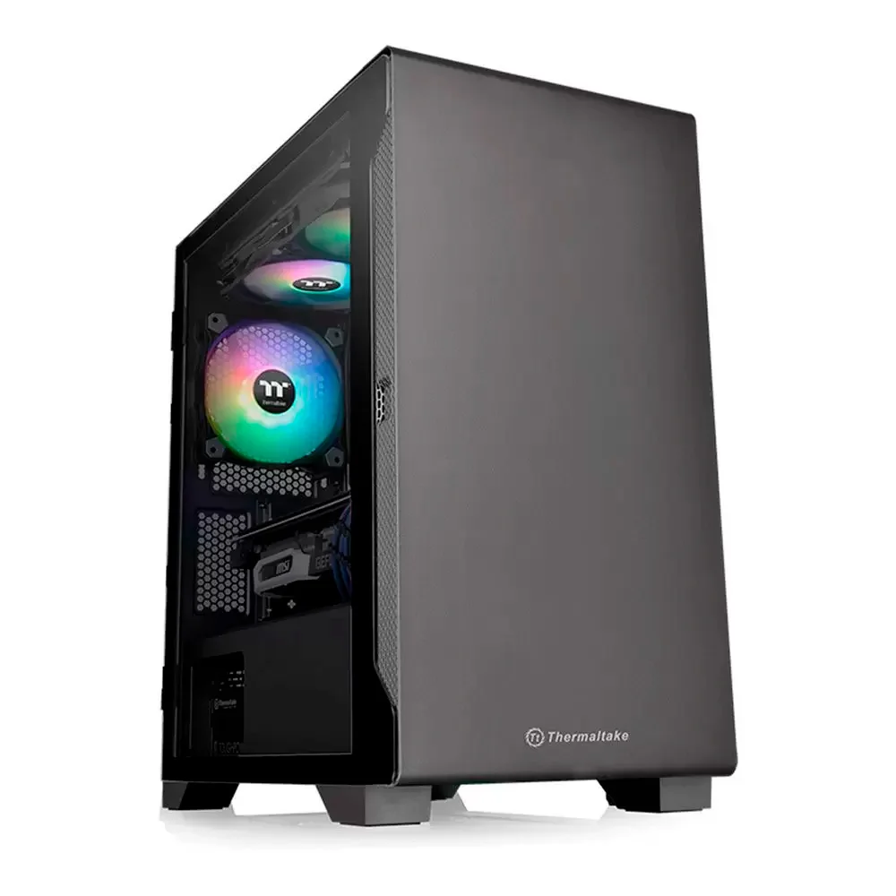 Gabinete Tt S100 TG Mini Tower Fonte 600W Vidro
