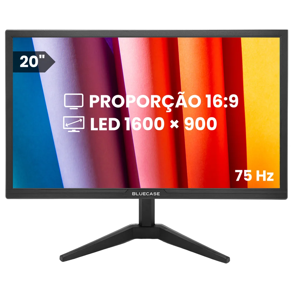 Monitor Led 20 Preto Bluecase BM20D3HVW
